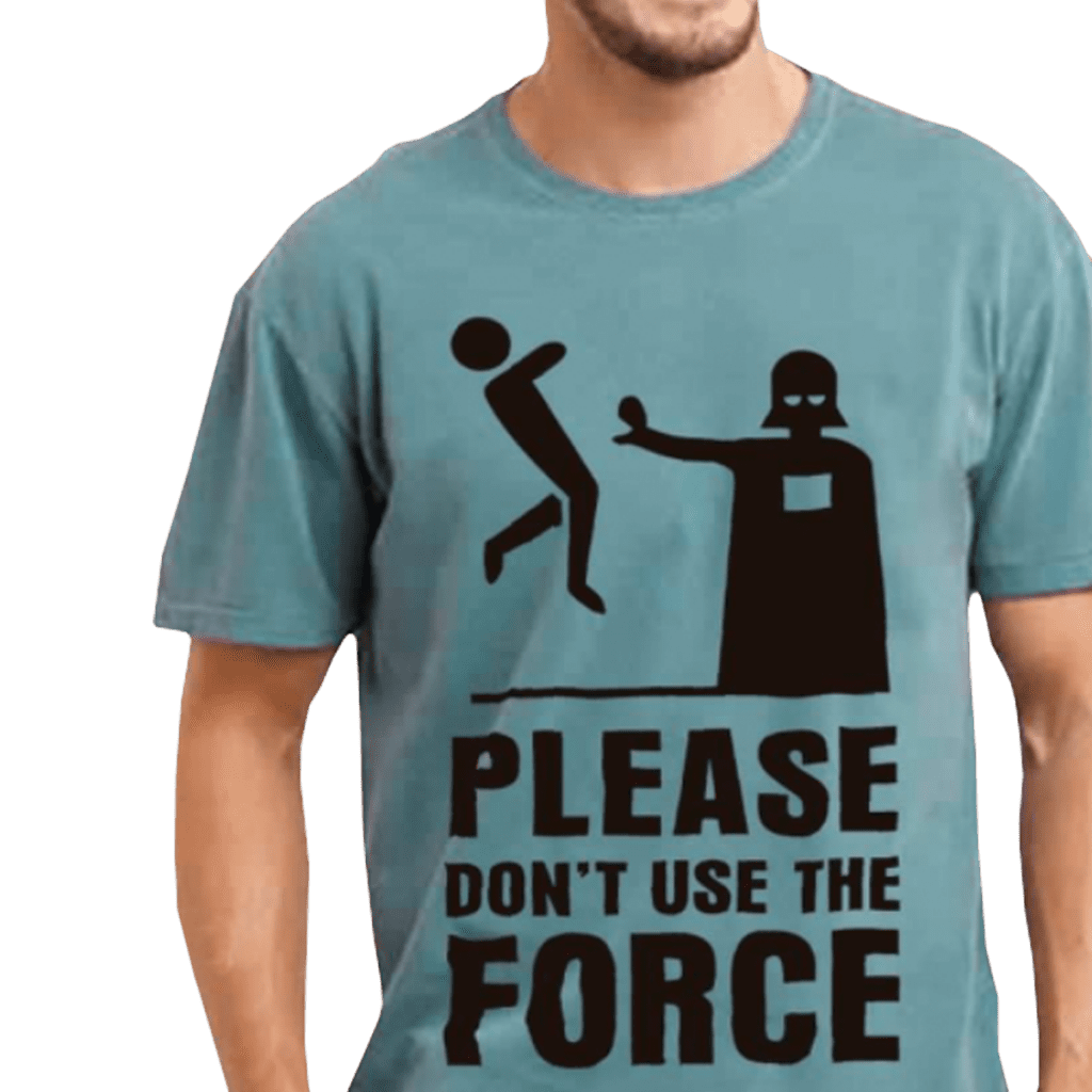 Camiseta Please Don t Use The Force Cinza Chumbo Antiplay Camiseta Please Don t Use The Force Cinza Chumbo Antiplay